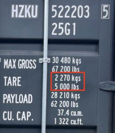 Tare Weight of a Shipping Container – Meaning and Correct Determination ...