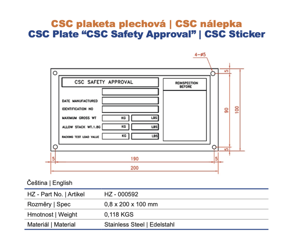 Container identification - HZ CONTAINERS.com