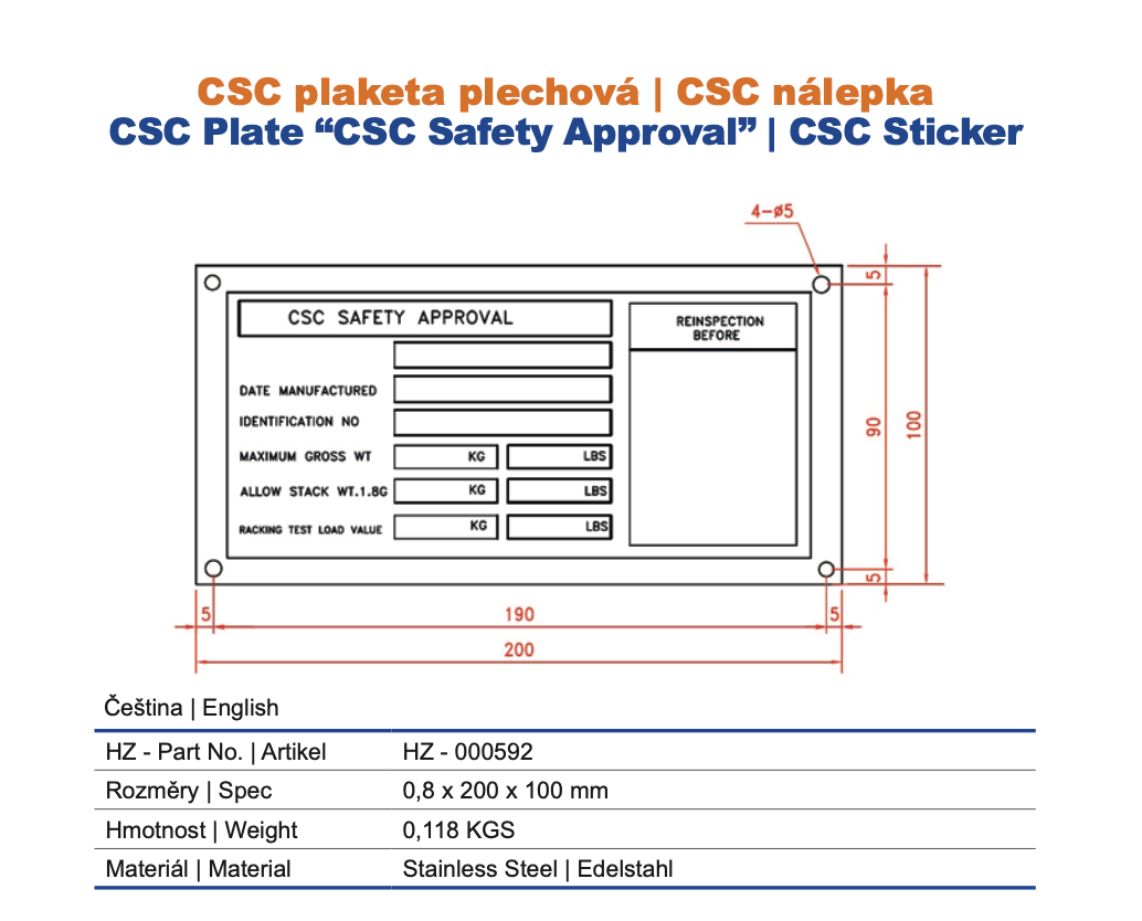 Container identification - HZ CONTAINERS.com