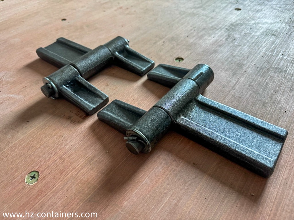 Shipping container door hinges with grease nipple - HZ CONTAINERS.com