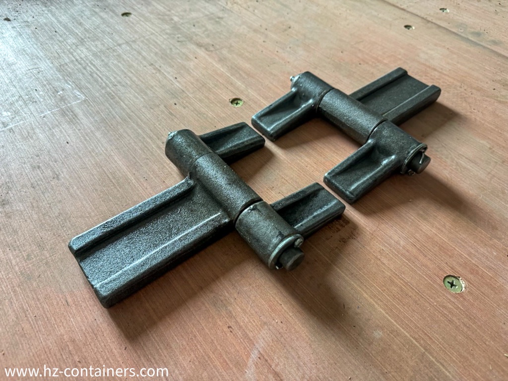 Shipping container door hinges with grease nipple - HZ CONTAINERS.com