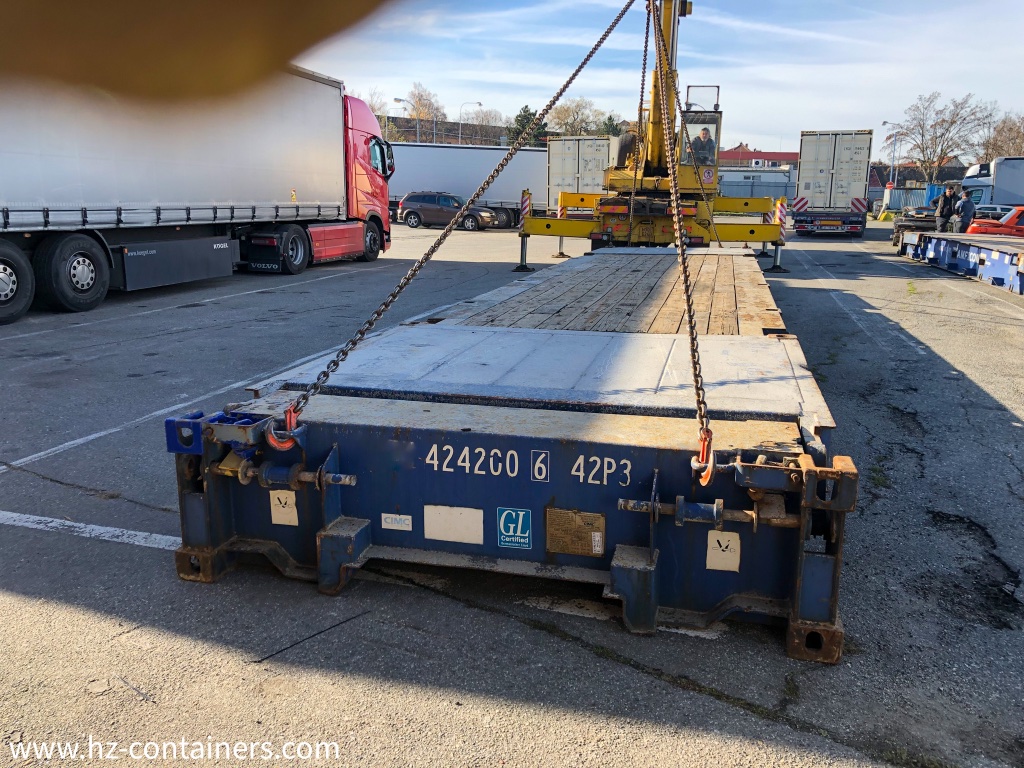 Contenedor Flat Rack 40', calidad Cargo Worthy, seguro de transporte ...