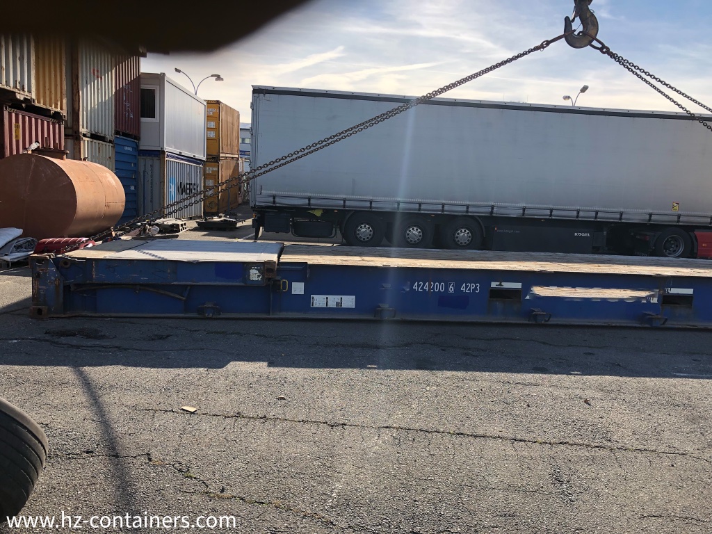 Contenedor Flat Rack 40', calidad Cargo Worthy, seguro de transporte ...