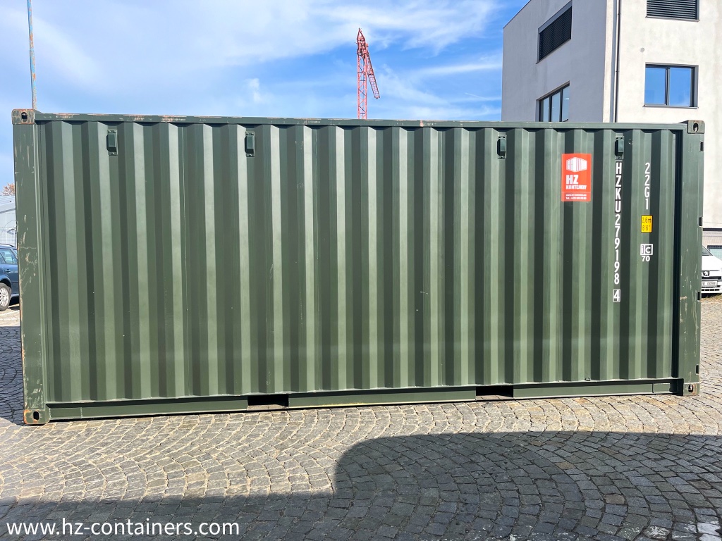 바다 컨테이너 20 피트 RAL 6007, HZKU 279 198-4 - HZ CONTAINERS.com – HZ ...