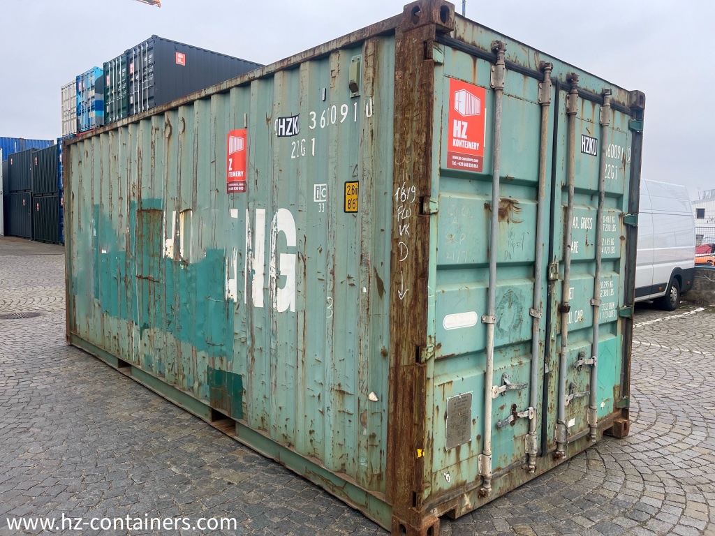 6 m 폐기물 운송 컨테이너 - 수동 보관, HZKU 360 091-0 - HZ CONTAINERS.com – HZ CONTAINERS.com