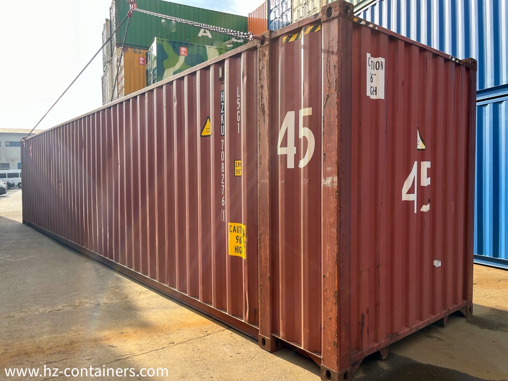 Oversized container 45' high cube cargo container, HZKU 708 276-1 - HZ ...