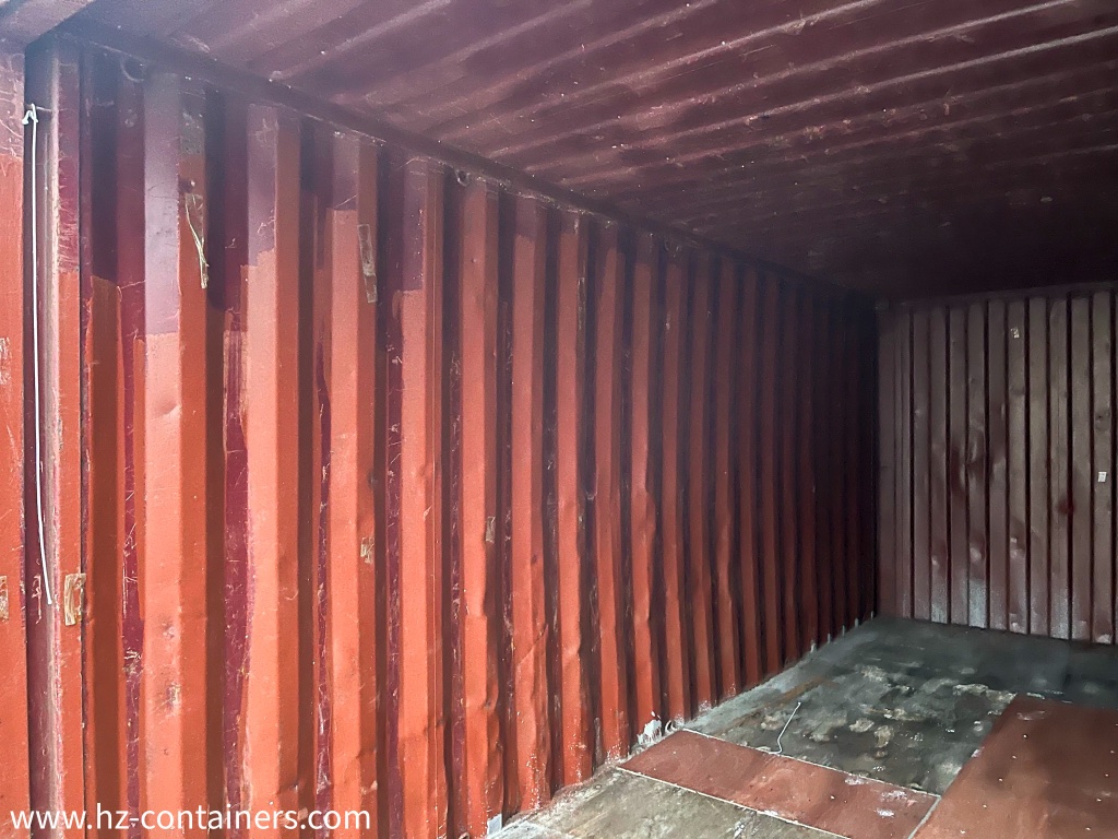 Discarded 20-foot shipping container Hradec Králové, HZKU 150 239-7 ...