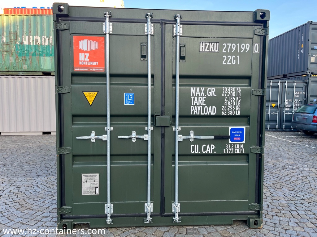 Dark green 6 m container for forest parks IICL6, HZKU 279 199-0 - HZ ...