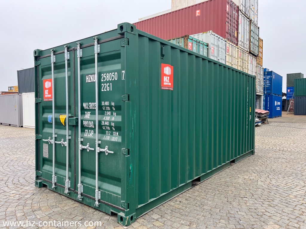 Contentor verde de 20 pés ideal para caça, HZKU 258 050-7 - HZ ...