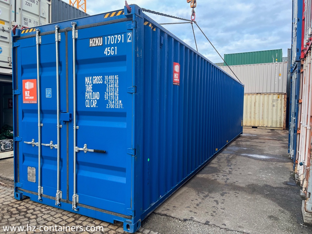 Container màu xanh 40HC một chiều Karviná, HZKU 170 791-2 - HZ ...