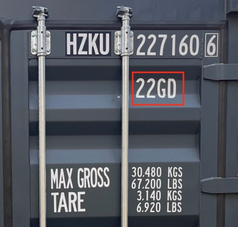 Shipping container marking 22GD - HZ CONTAINERS.com – HZ CONTAINERS.com