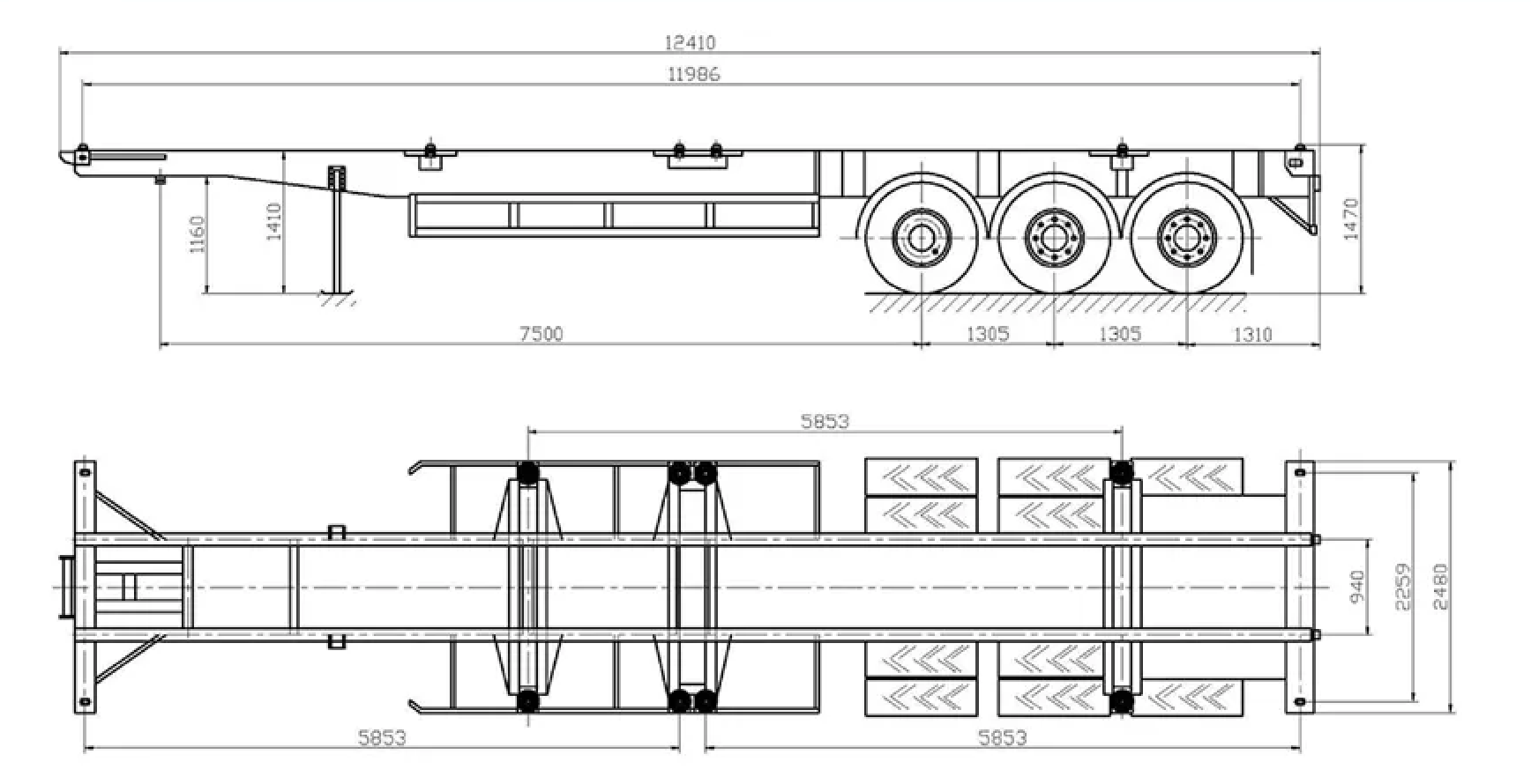 Dimensions of TWIST LOCK locks on the trailer - HZ CONTAINERS.com – HZ ...