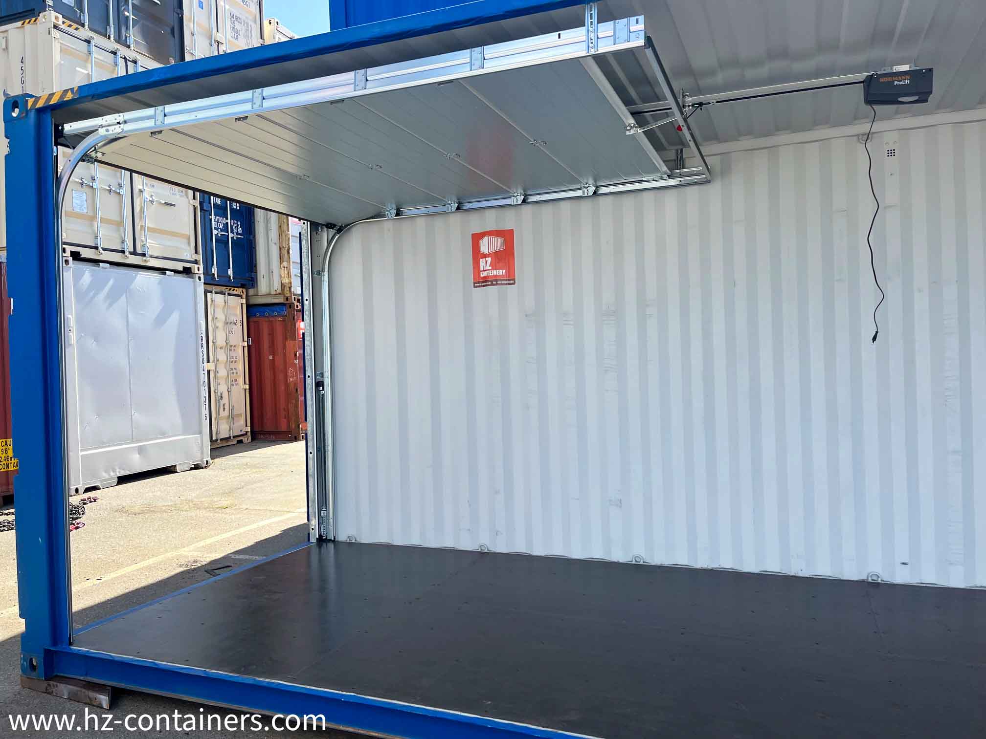 Cửa phân đoạn có truyền động điện cho container HC - HZ CONTAINERS.com ...