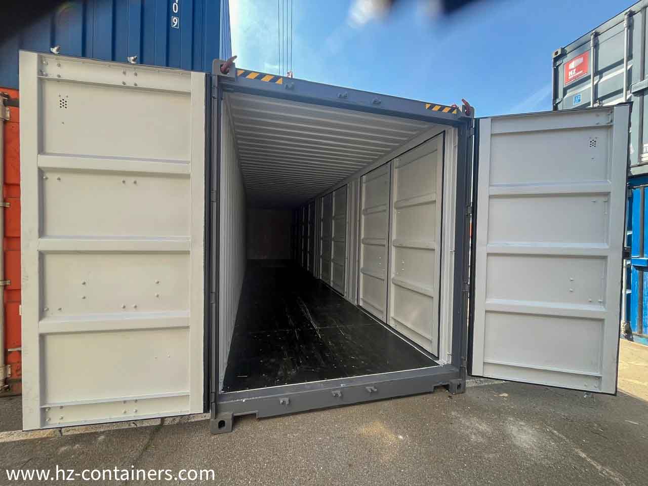 Contenedor de 40'HC con apertura lateral - 4x puerta de contenedor con ...