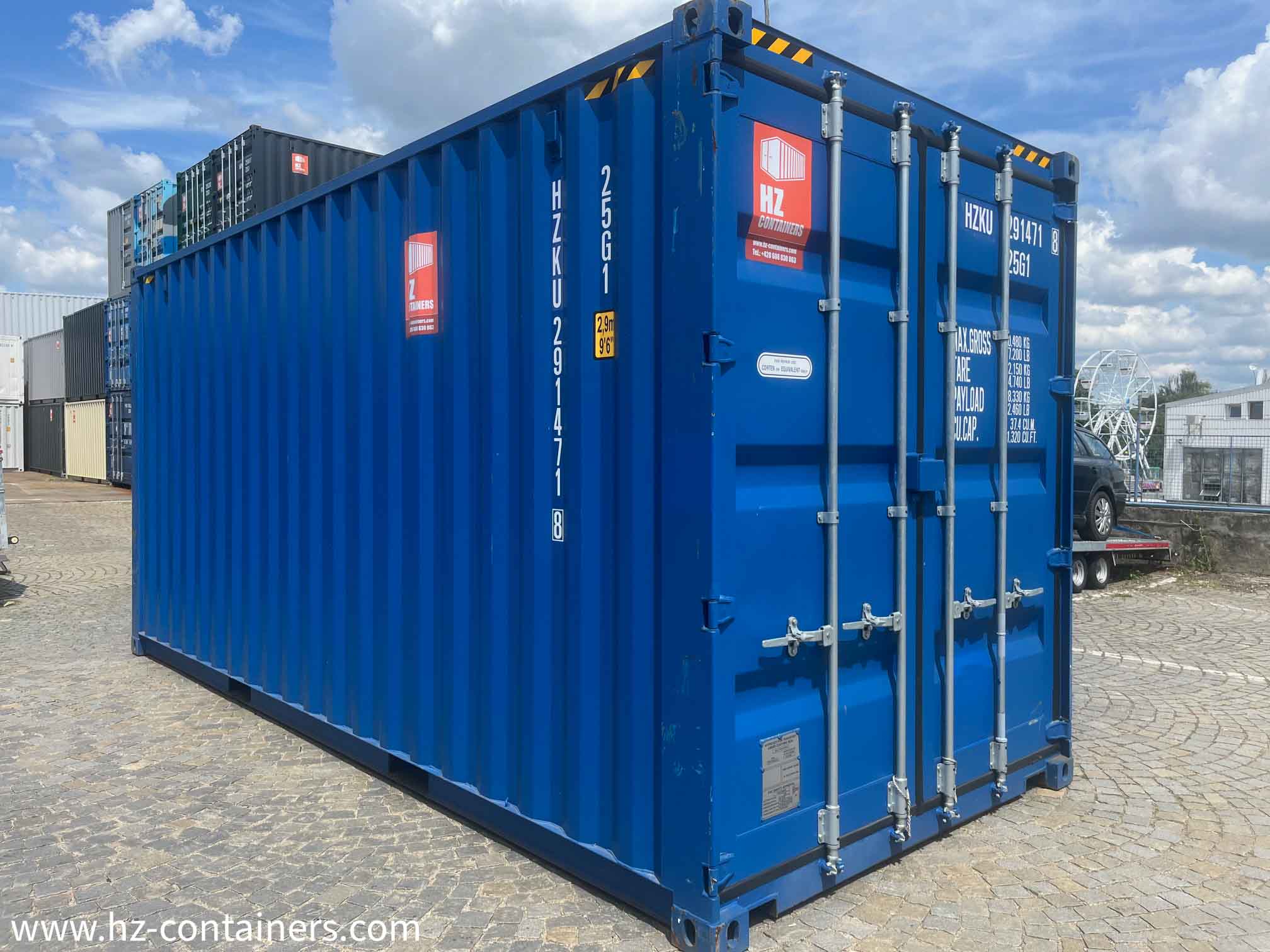20HC Schiffscontainer (6m High Cube) nach einer Reise, HZKU 291 471-8 ...
