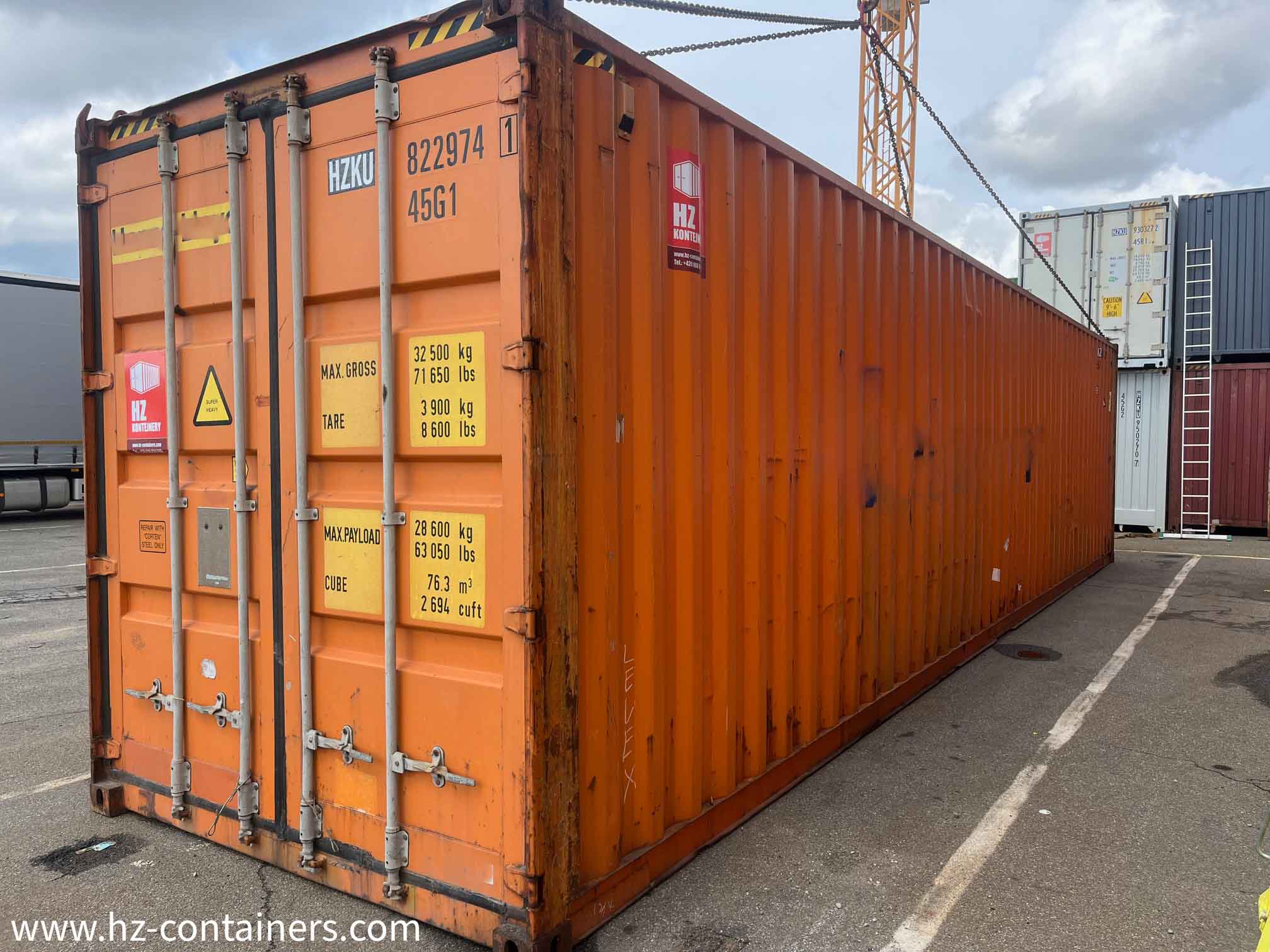 Decommissioned 40’HC Container for Storage, HZKU 822 974-1 - HZ ...