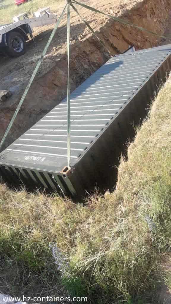 Enfouir un conteneur maritime sous terre - HZ CONTAINERS.com